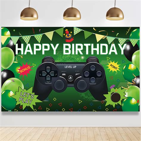 1pc Video Game Happy Birthday Backdrop Game On Birthday Party Backdrop