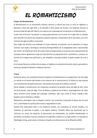 El Romanticismo PDF
