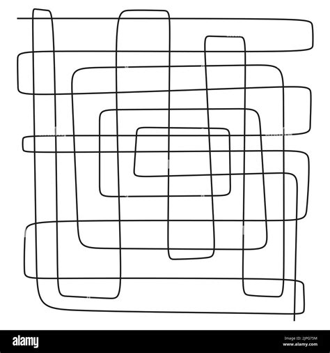 Hand Drawn Doodle Scribble Chaos Path Messy Lines Stock Vector Image