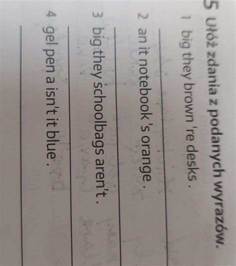 Pliska Na Jutro Za Szybk Odpowied I Poprawn Dam Naj Brainly Pl