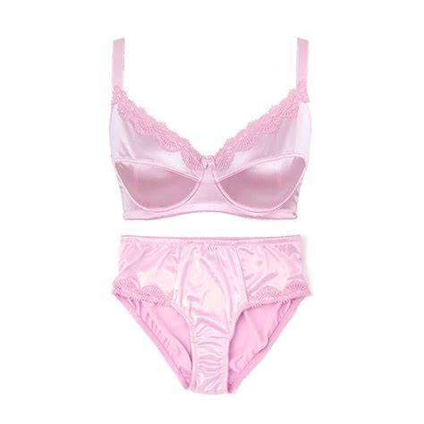 Mierside Conjunto De Sujetador De Seda Para Mujer Ropa Interior De