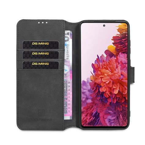 DG MING Retro Fodral för Samsung Galaxy S20 FE Svart Teknikdelar se
