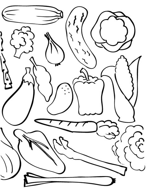 Coloriages De Légumes Pour La Maternelle