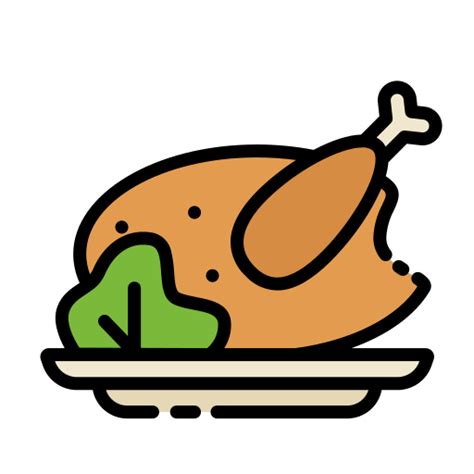 Fried Chicken Good Ware Lineal Color Icon
