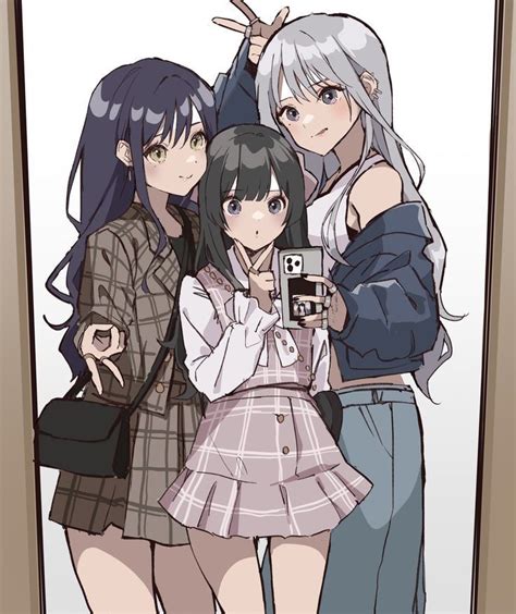 Las 3 Mejores Amigas Friends Illustration Friend Anime Anime Sisters