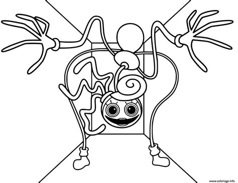Coloriage Poppy Playtime Mama Longue Jambe Fait Comme Une Araignee