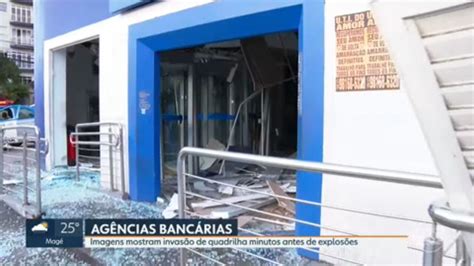 Vídeo Imagens mostram ação de criminosos em explosões de agências