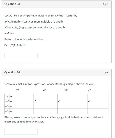 solved let d15 be a set of positive divisors of 15 define