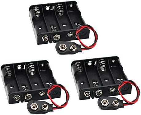 MulticoloredLED 4 x 1 5 V 6 V AA batería soporte cubierta trasera y 9