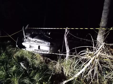 Duas pessoas morrem e três ficam feridas em capotamento de carro em