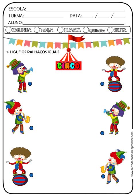 Atividade Dia Do Circo Educa O Infantil Braincp