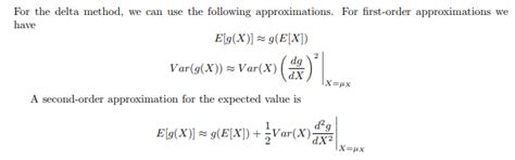 solved 3 use the delta method to get first and second order
