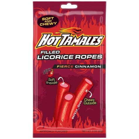 Hot Tamales Filled Ropes 3oz 85g Poppin Candy