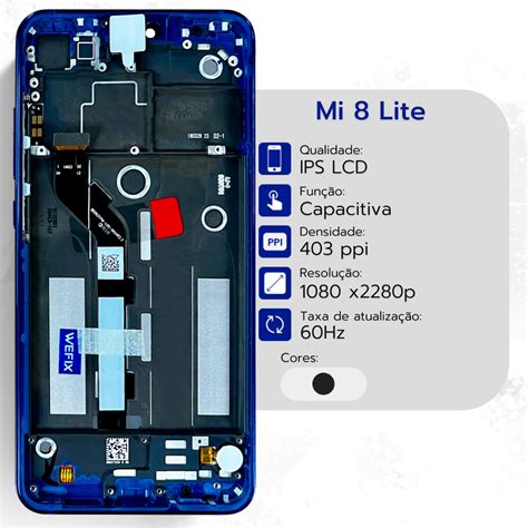 Display Frontal Mi 8 Lite Aro Wefix WEFIX