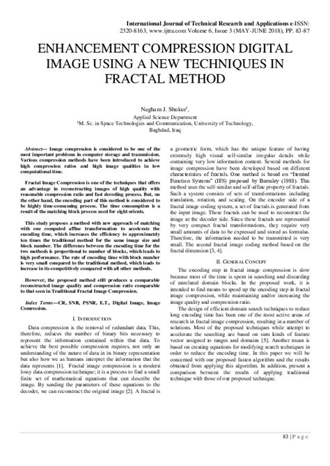 pdf enhancement compression digital image using a new techniques in fractal method nagham