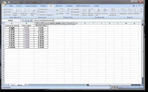 MS Excel Lookup Da Una Tabella Dati YouTube
