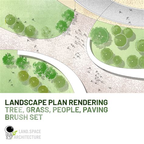 Landscape Plan Rendering And Plan Brushes Set Behance