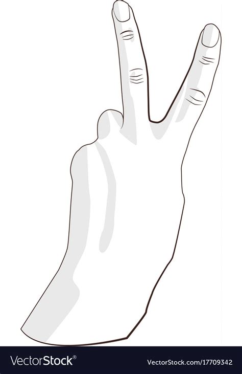 Hand Gesture Peace Sign Royalty Free Vector Image