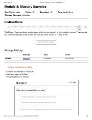 Module Mastery Exercise Sa Bio Pdf Am Module