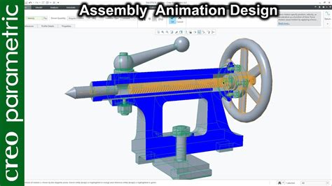 Tailstock Assembly Animation In Creo Parametric Step By Step Approach