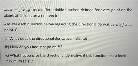 solved a let z f x y be a differentiable function
