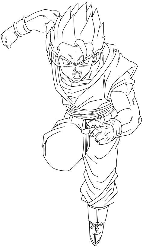 Dbz Gohan Coloring Pages Sketch Coloring Page