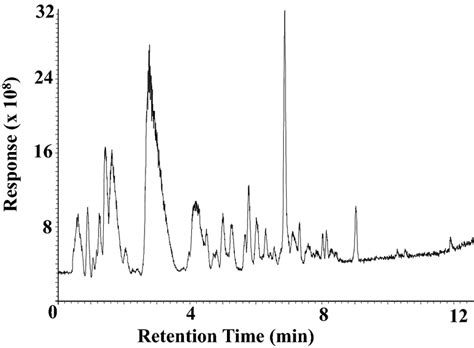 Total Ion Chromatogram TIC Using Full Scan Mode Orbitrap MS Of A