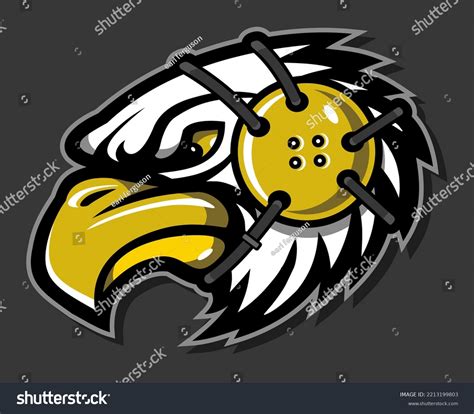 Eagle Mascot Wearing Wrestling Headgear School Stock Vector Royalty