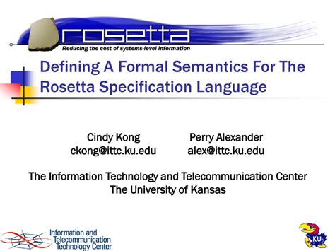 defining a formal semantics for the rosetta specification language ppt download