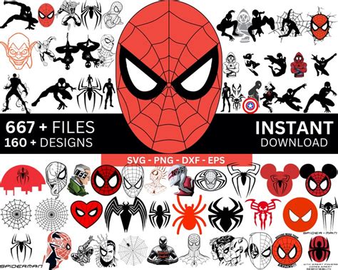 SPIDERMAN SVG Bundle Spider Man Svg Cut Files For Cricut Etsy