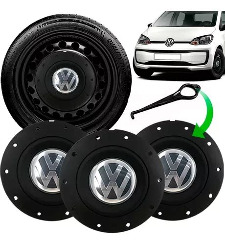 Kit Jogo Calota Centro Roda Vw Up Amarok Aro 13 14 15 Parcelamento