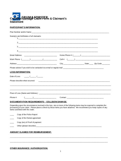 RENTAL VEHICLE DAMAGE CLAIM Doc Template PdfFiller
