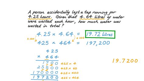 question video solving word problems by multiplying a decimal number by another nagwa