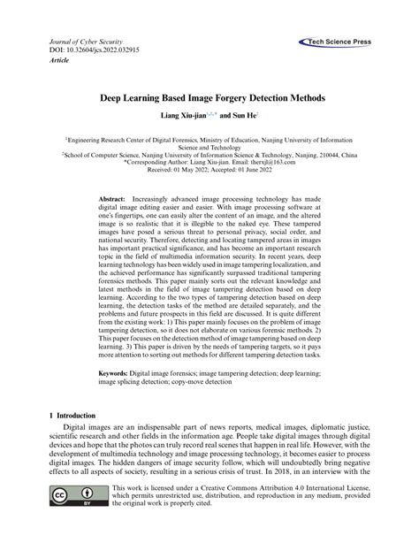 pdf deep learning based image forgery detection methods