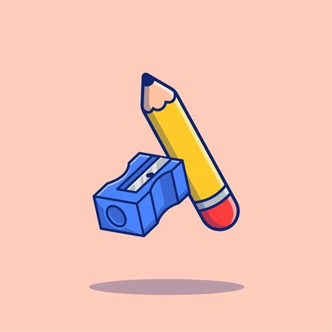 ilustración de icono de vector de dibujos animados de lápiz y