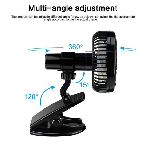 Mini Mute Clip Fan Oplaadbare Stille Blades Kinderwagen Fans Portable