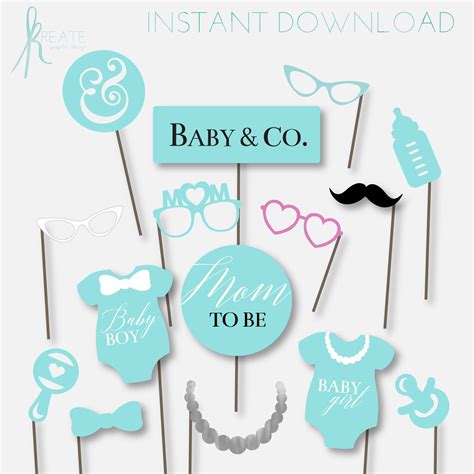 Baby Co Baby Shower Props DIY Printable Baby Shower Props