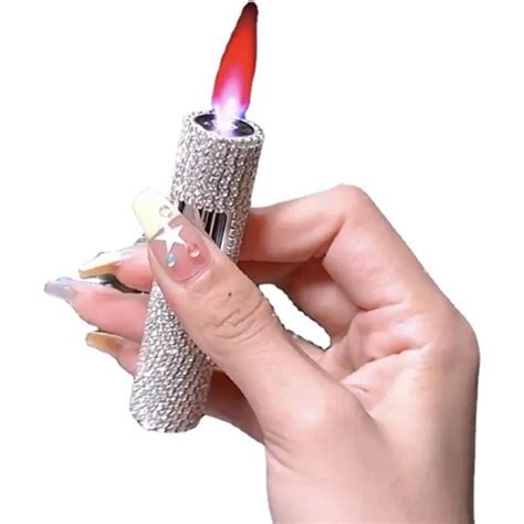 Briquet Torche Au Butane Briquets En Métal Diamant Briquet Jet Flamme
