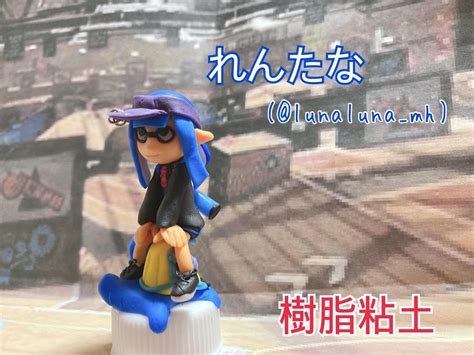 まそうきしんそうしゃmimi on Twitter れんたな lunaluna mh さんを粘土で作りました 台座はペットボトルの蓋