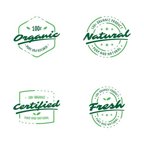 Set Of Organic Badges Label Sticker Design Vector 3524176 Vector Art At
