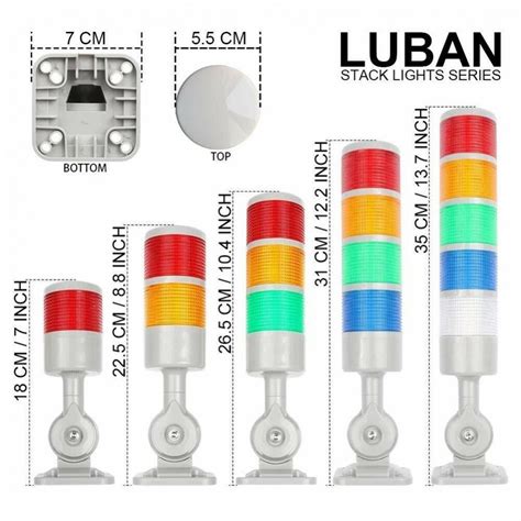 12V Led Warn Ing Light Signal Tower Lights 1 5 W Buzzer Alarm For