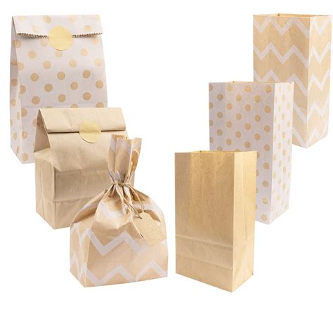 Bolsa De Papel Kraft De 10 Piezas Caja Portátil Simple De Dulces De