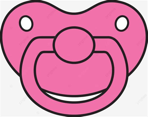 Ilustración De Vector De Chupete De Bebé Rosa Ficticio PNG dibujos
