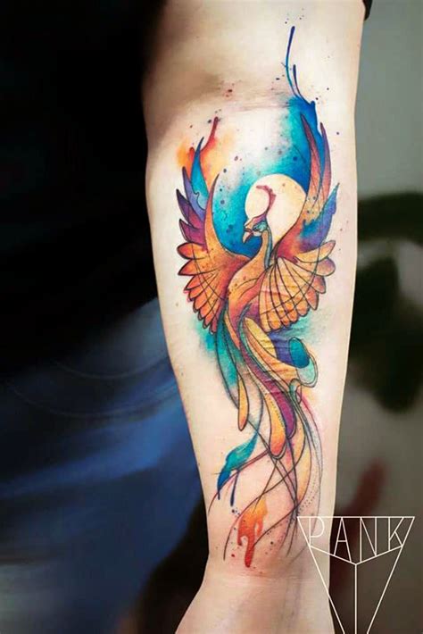 Amazing Phoenix Tattoo Ideas With Greater Meaning Watercolor