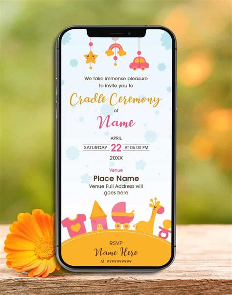 Cradle Ceremony Invitation Template