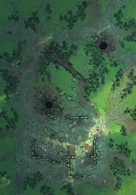 The Shifting Swamp Battle Map 23x16 Jungle Variant Virtual Tabletop Tabletop Rpg Fantasy