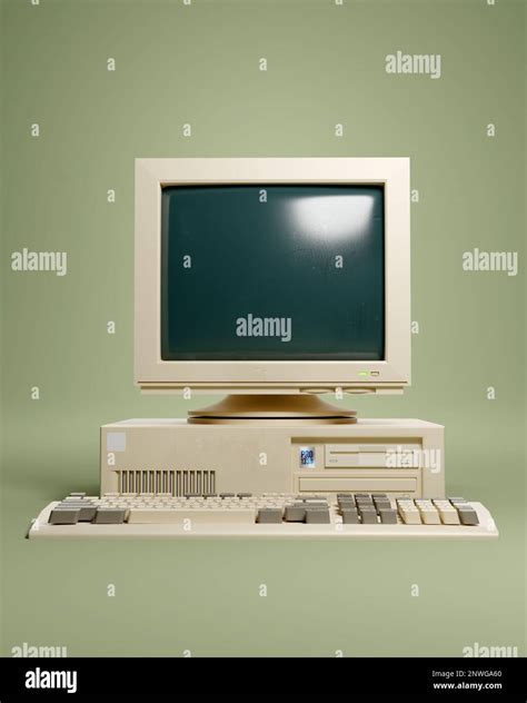 Classic Retro S Beige Home Pc Computer And Crt Monitor D