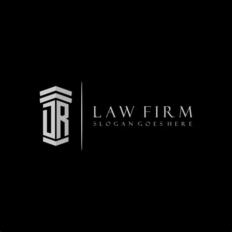 DR Initial Monogram Logo Lawfirm With Pillar Design 34861015 Vector Art
