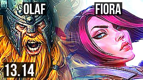 OLAF Vs FIORA TOP 6 0 3 600 Games Dominating KR Master 13 14
