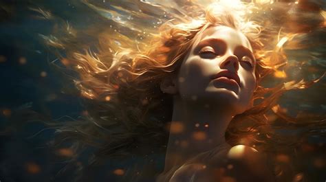 Premium AI Image A Woman With Flowing Hair In The Wind
